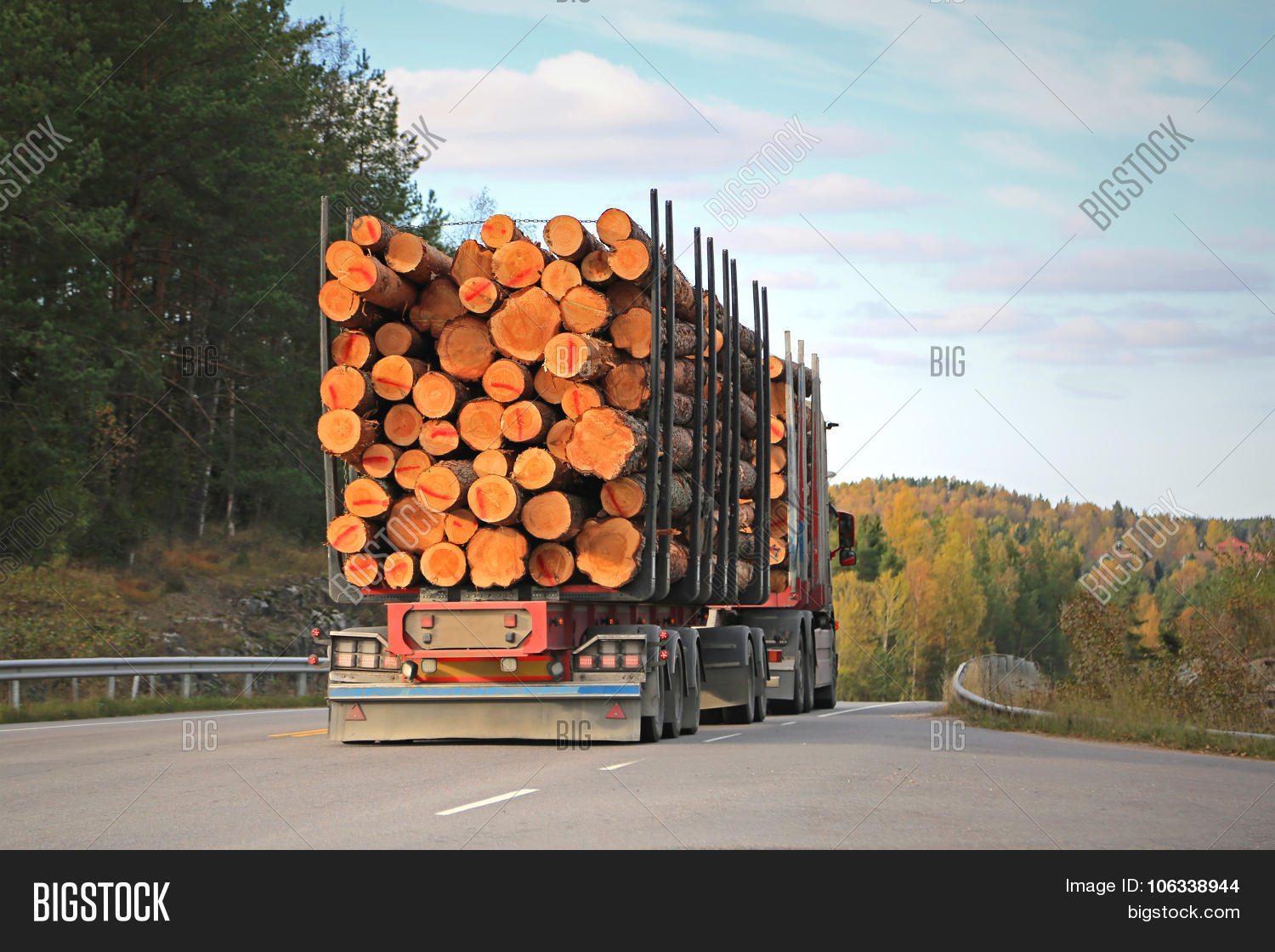 Logging Truck On Rural Image & Photo (Free Trial) | Bigstock