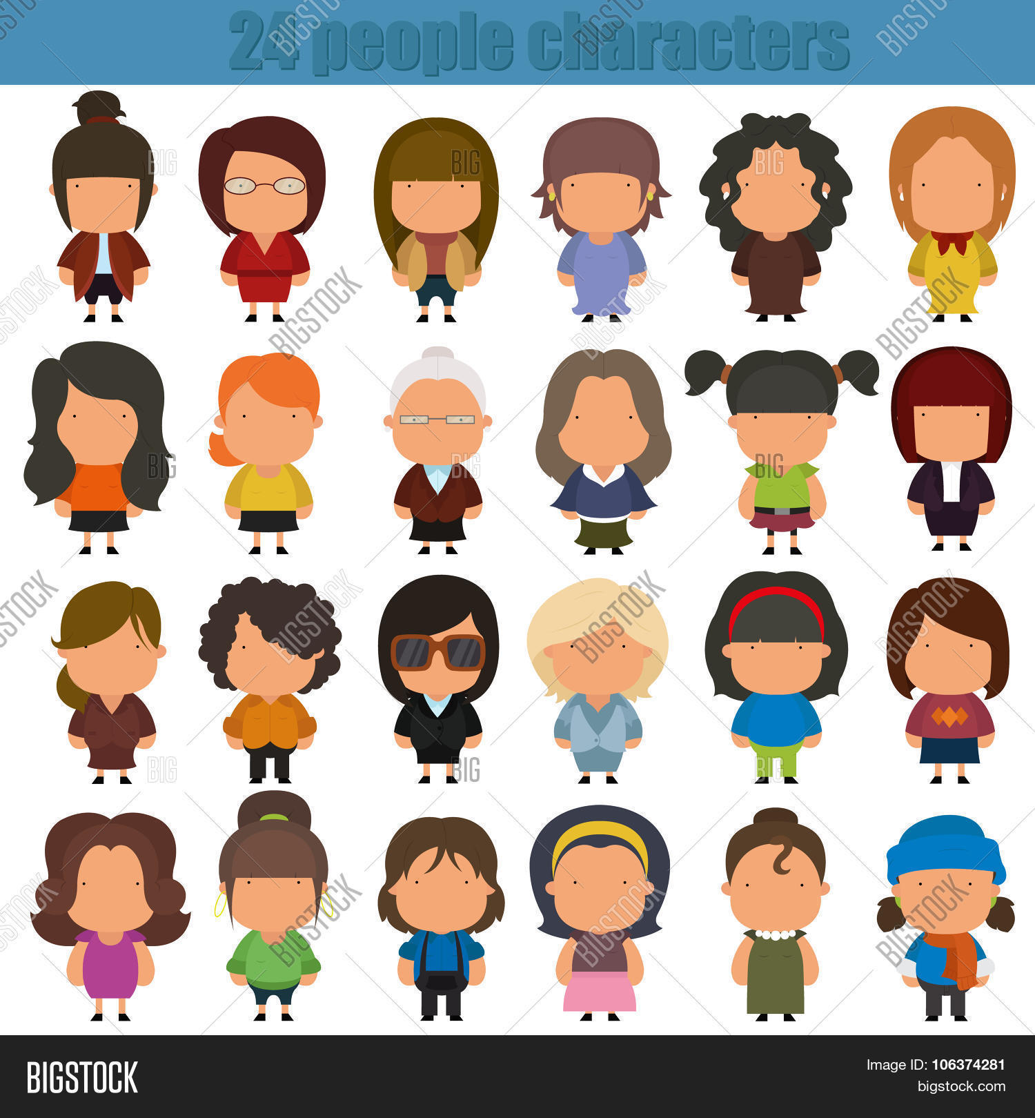 Cute Cartoon People Vector & Photo (Free Trial) | Bigstock