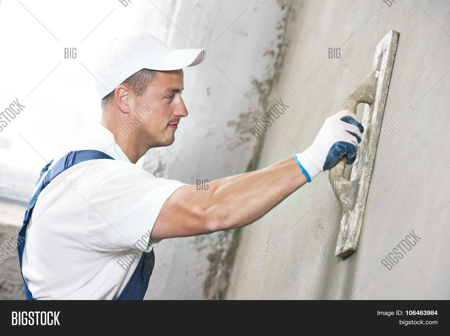 Male Plasterer Indoor Image & Photo (Free Trial) | Bigstock