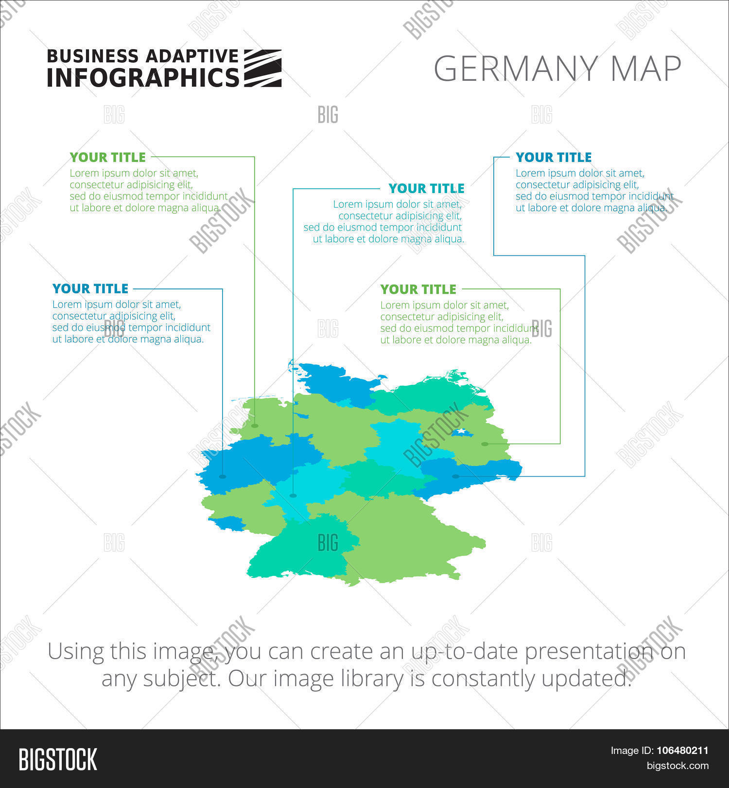 Germany Map Template Vector & Photo (Free Trial) | Bigstock