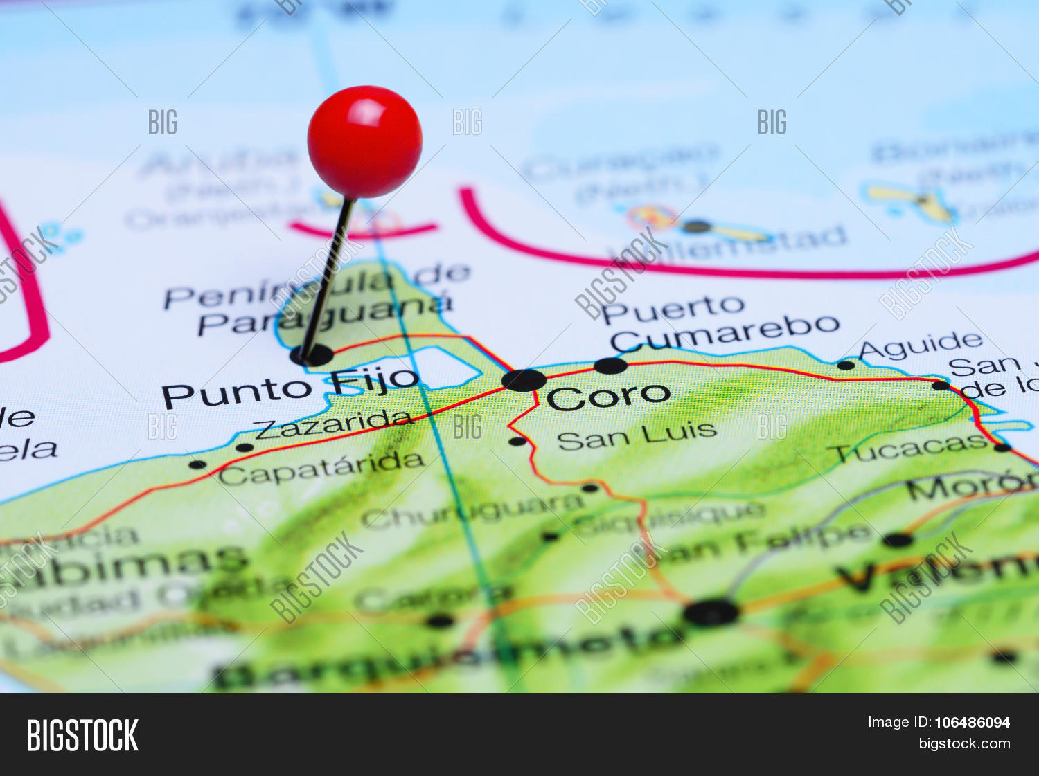 Punto Fijo Pinned On Image & Photo (Free Trial) | Bigstock