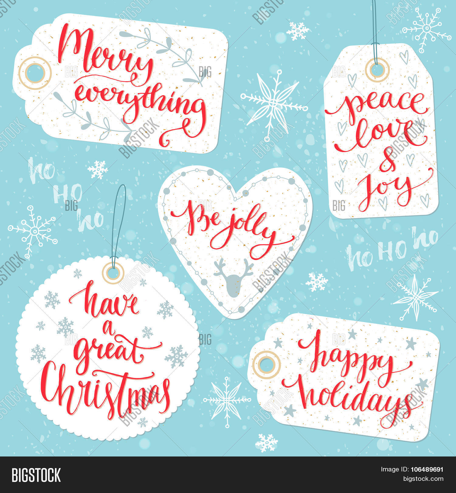 Christmas Gift Tags Vector & Photo (Free Trial) | Bigstock