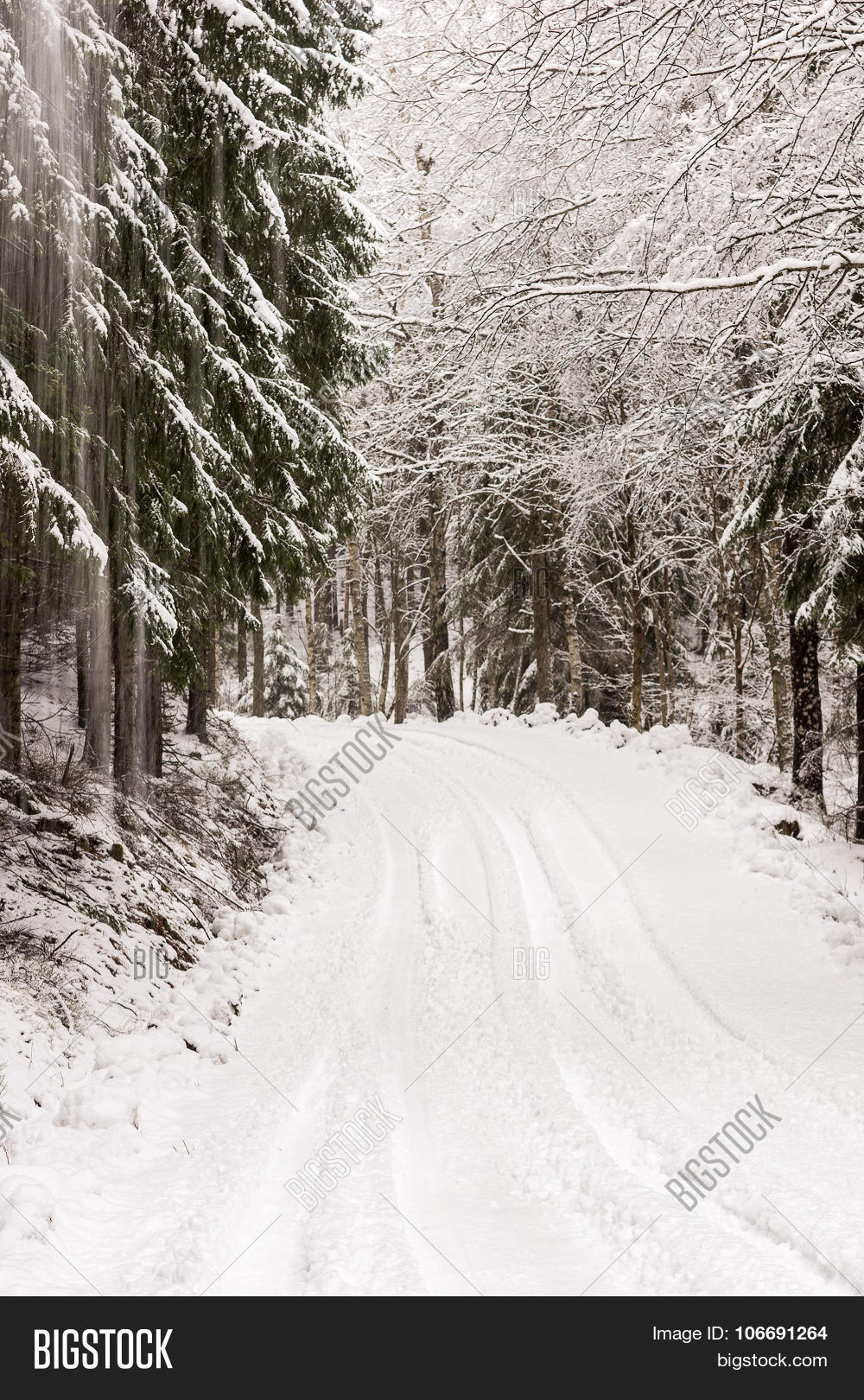 Snowy Road Image & Photo (Free Trial) | Bigstock