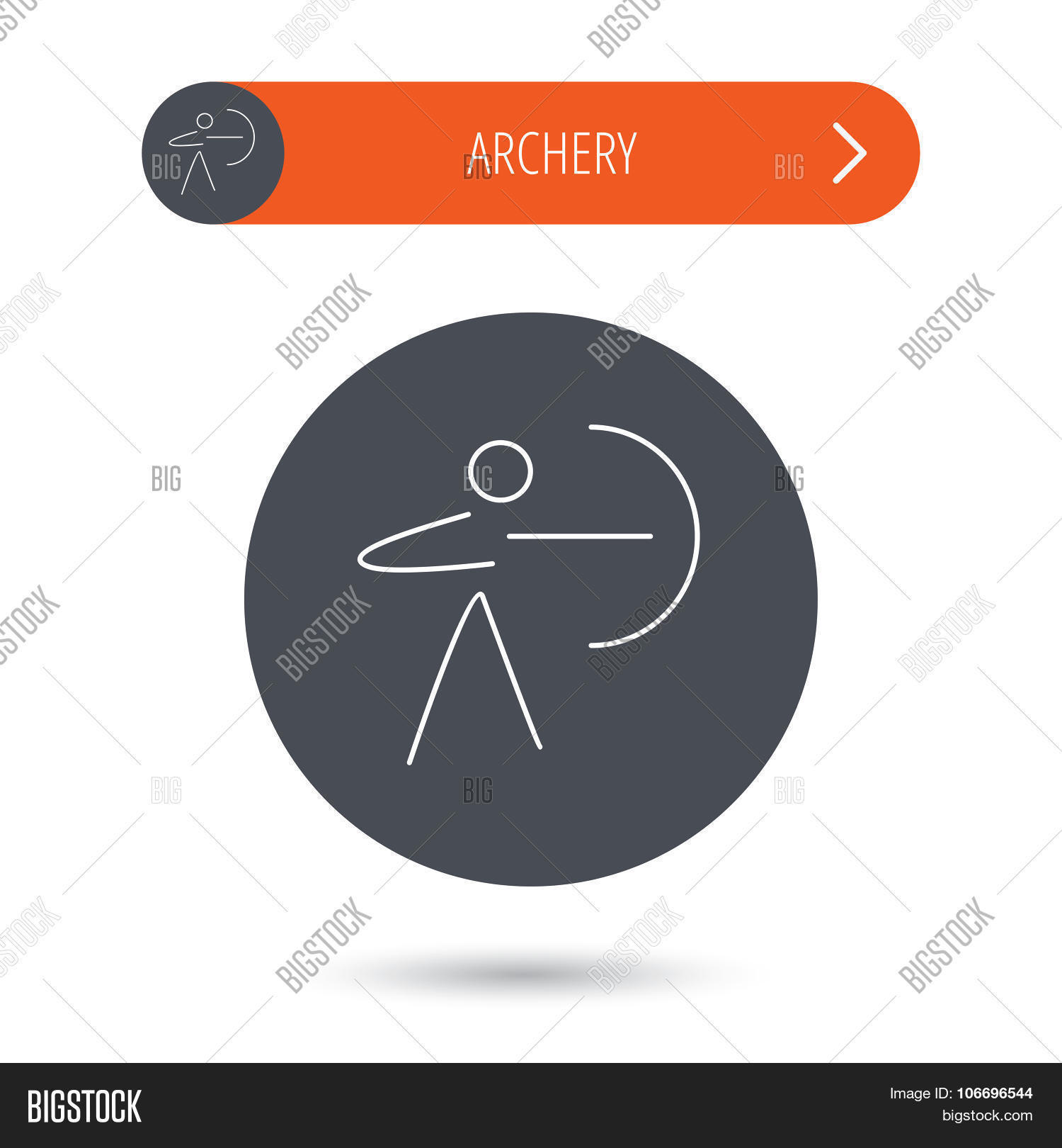Archery Sport Icon. Vector & Photo (Free Trial) | Bigstock