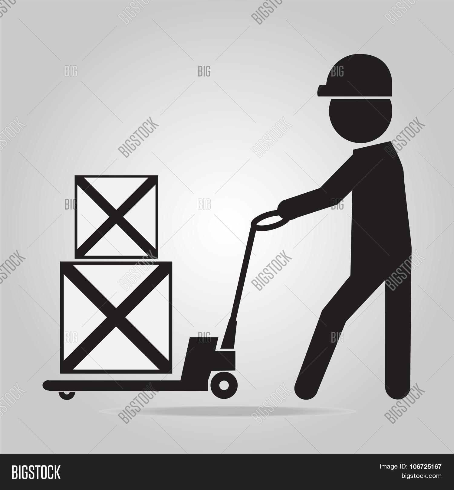 Man Hand Pallet Jack Vector & Photo (Free Trial) | Bigstock