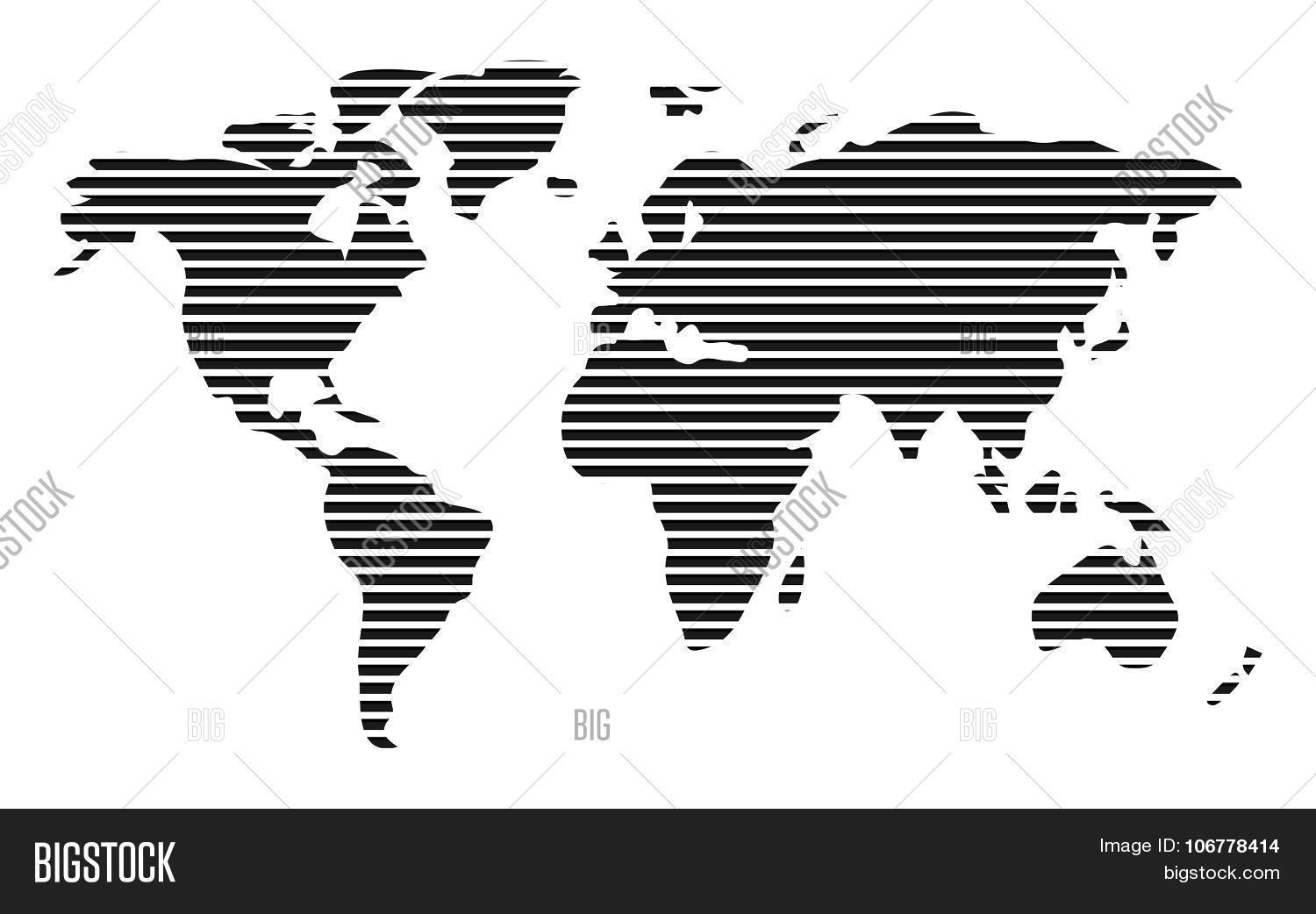 World Map Horizontal Vector & Photo (Free Trial) | Bigstock