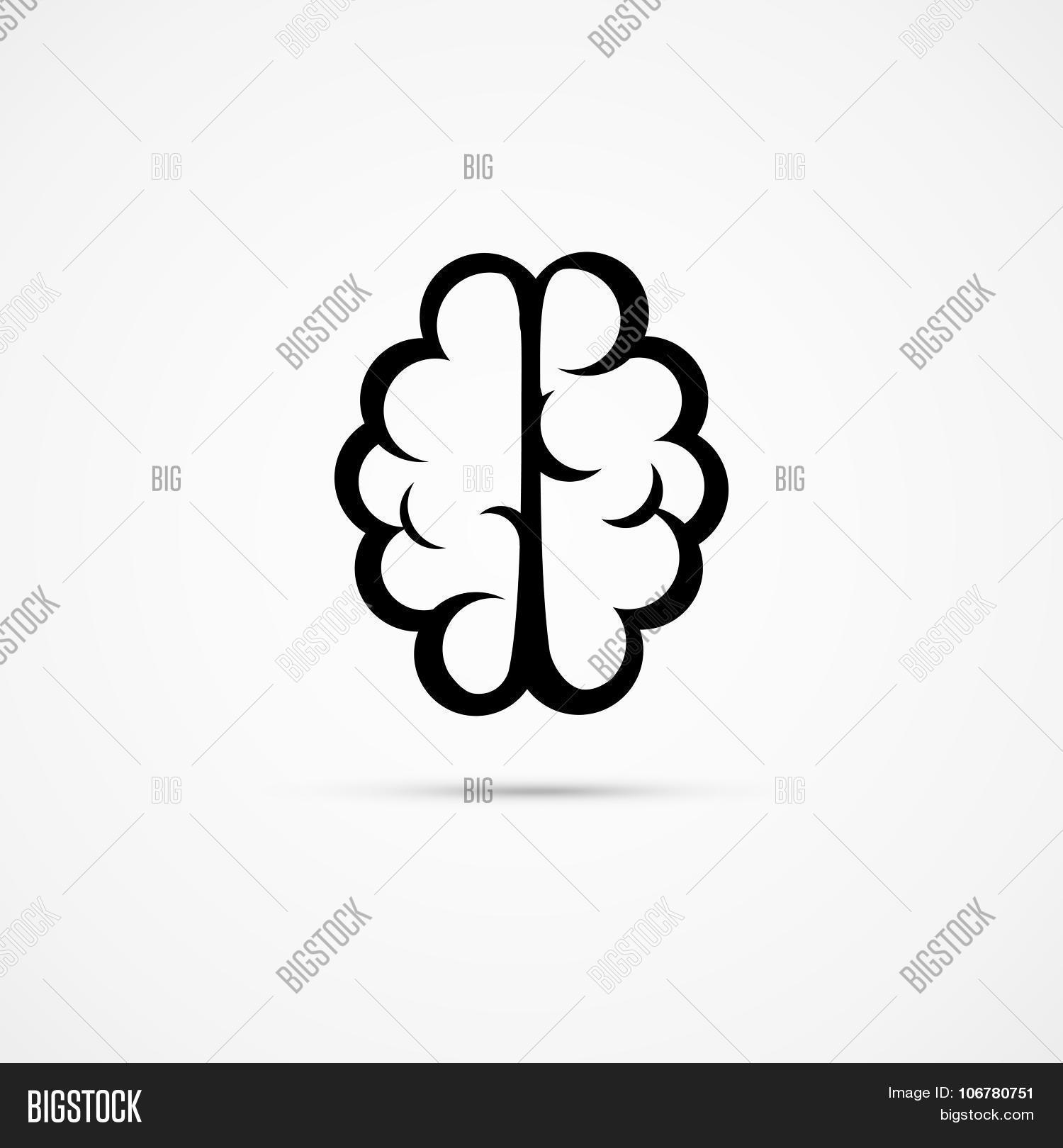 Brain Icon Pictogram Vector & Photo (Free Trial) | Bigstock