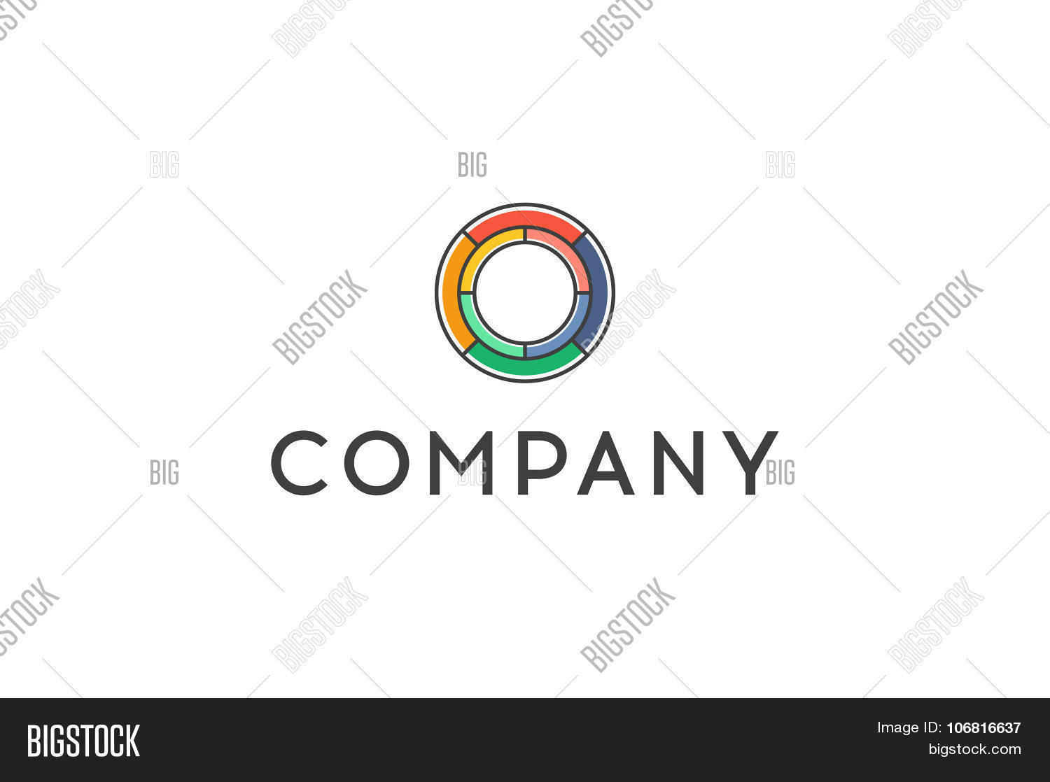 Circle Logo. Line Art Vector & Photo (Free Trial) | Bigstock
