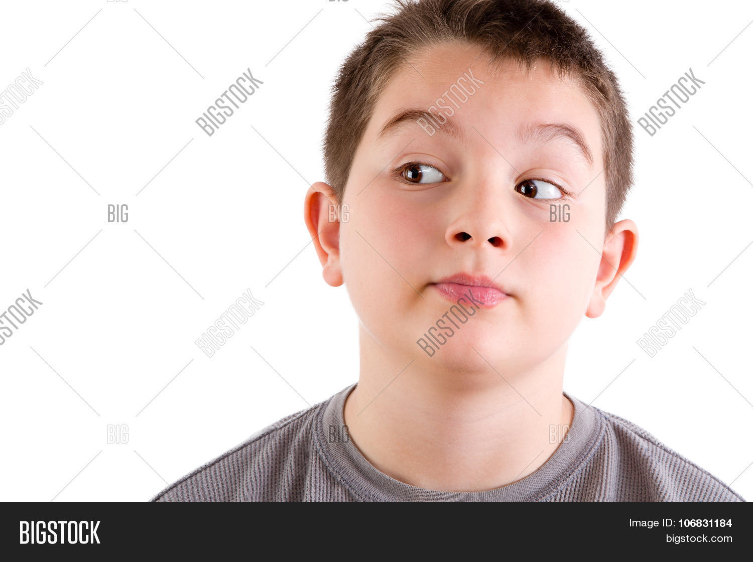 Young Boy Looking Side Image & Photo (Free Trial) | Bigstock