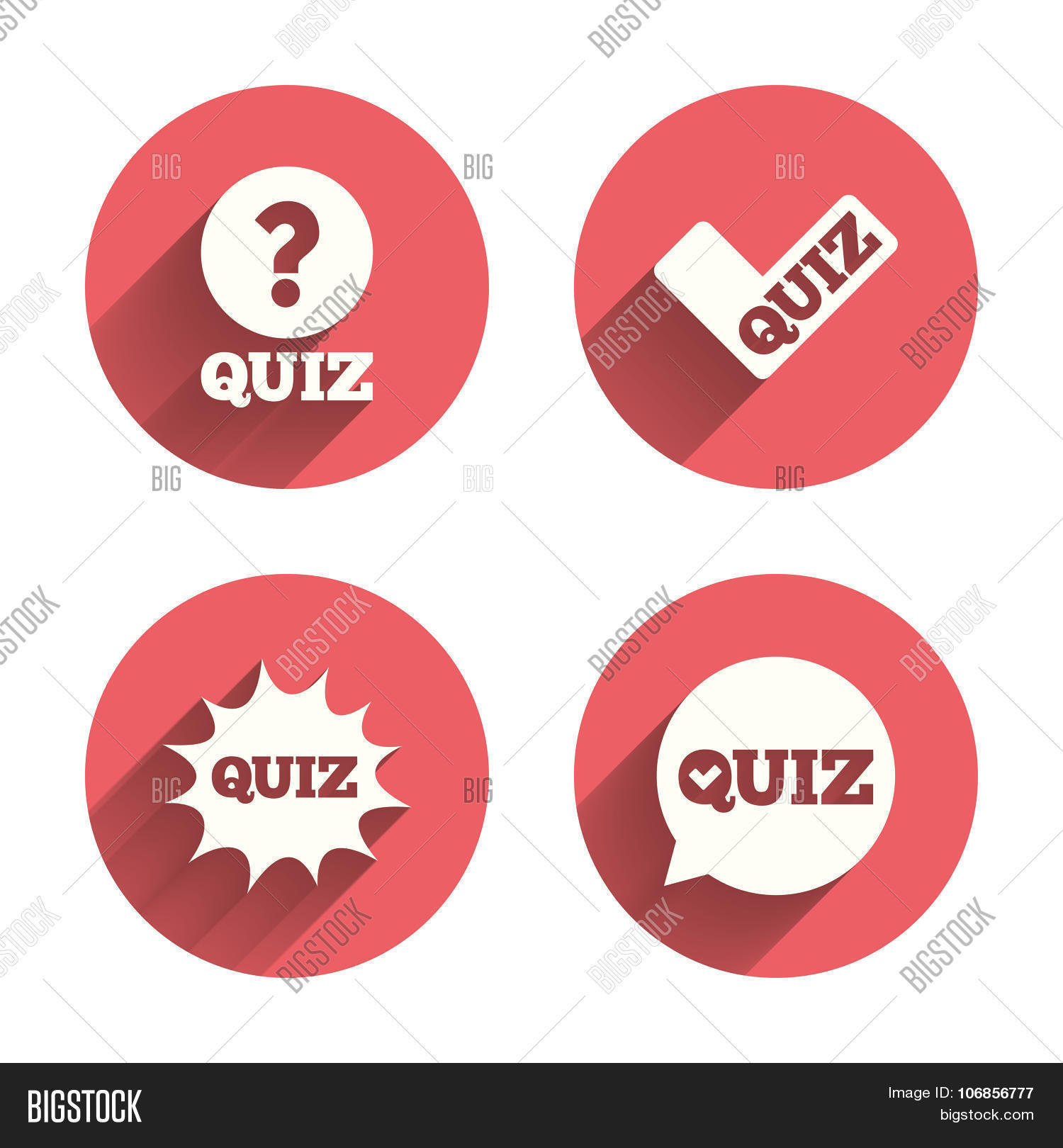 Quiz Icons. Speech Vector & Photo (Free Trial) | Bigstock