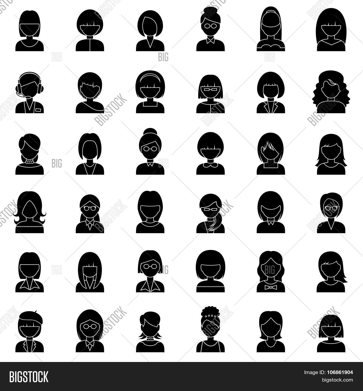 Set Outline People Vector & Photo (Free Trial) | Bigstock