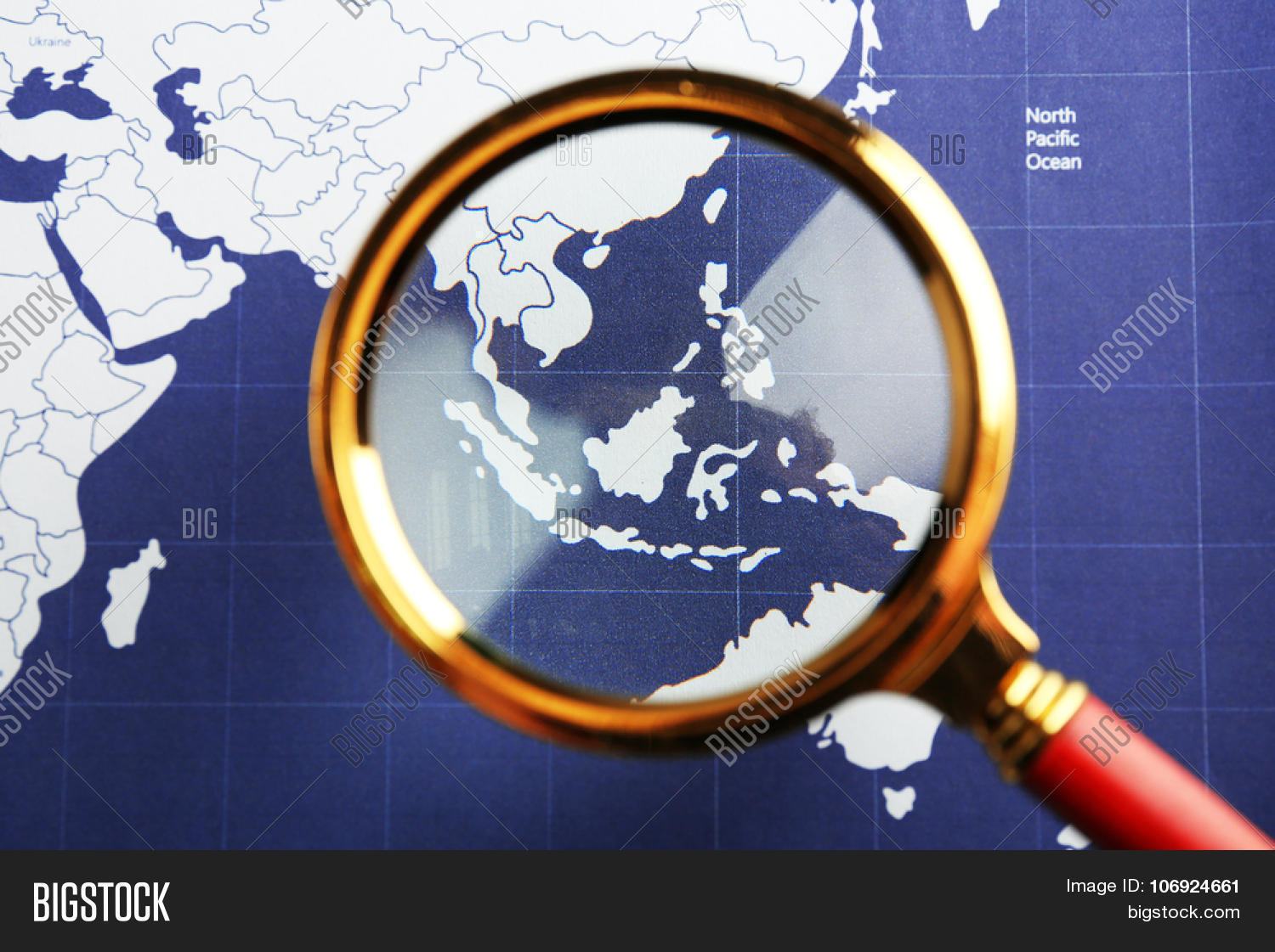 World Map Magnifying Image & Photo (Free Trial) | Bigstock