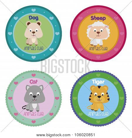 Animals Labels Vector & Photo (Free Trial) | Bigstock