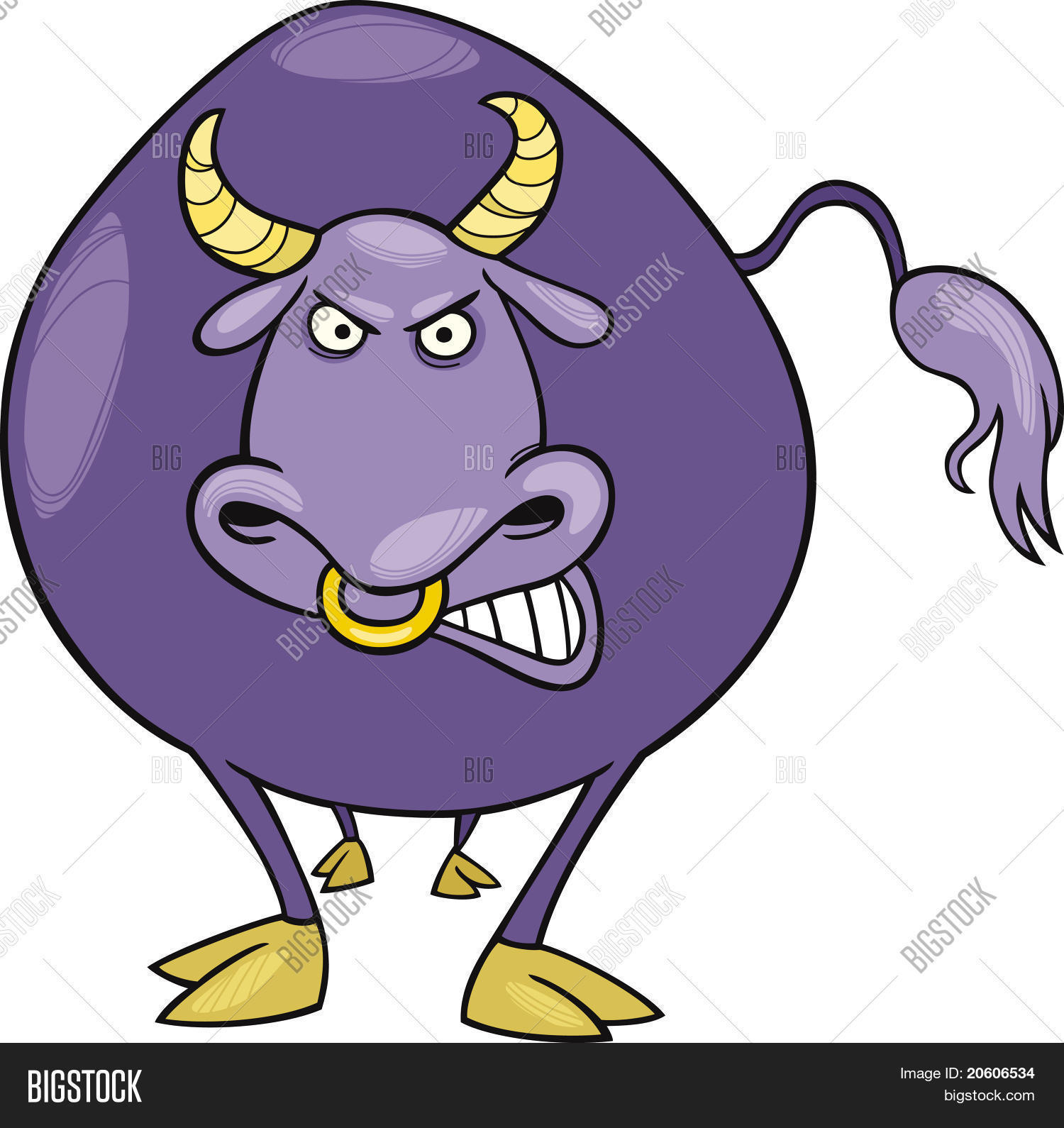 Cartoon Bull Vector & Photo (Free Trial) | Bigstock