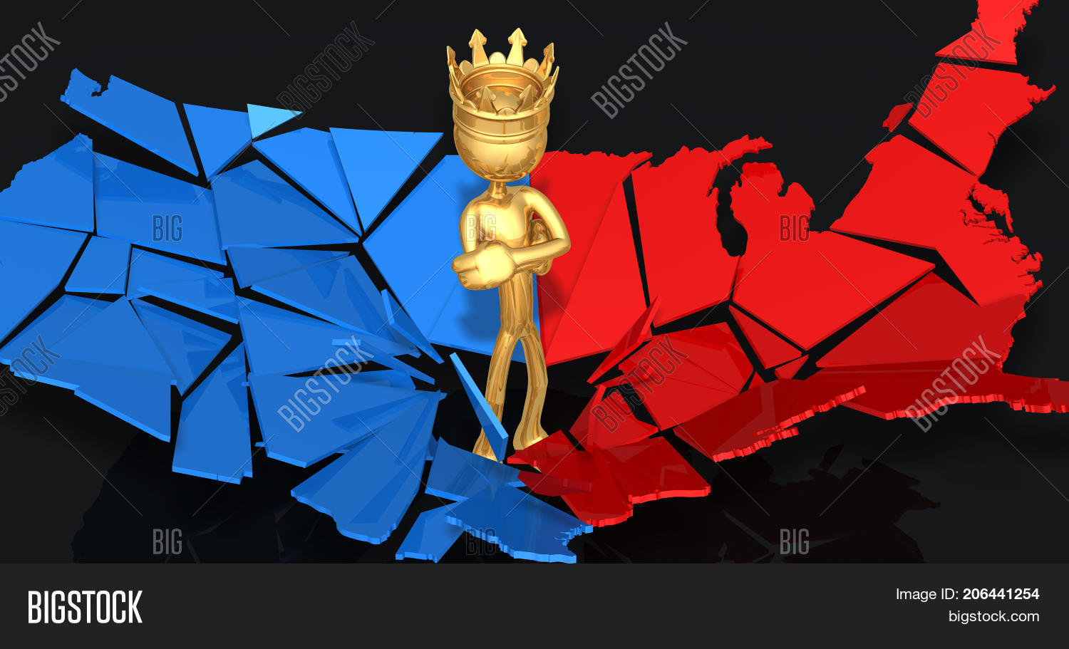 King America Shattered Image & Photo (Free Trial) | Bigstock