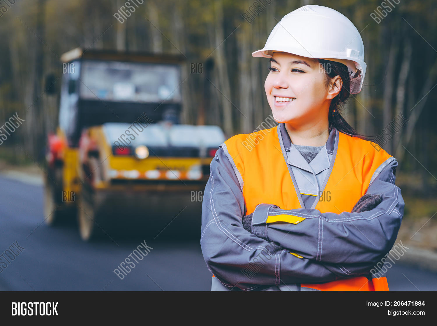 Female Worker Road Image & Photo (Free Trial) | Bigstock