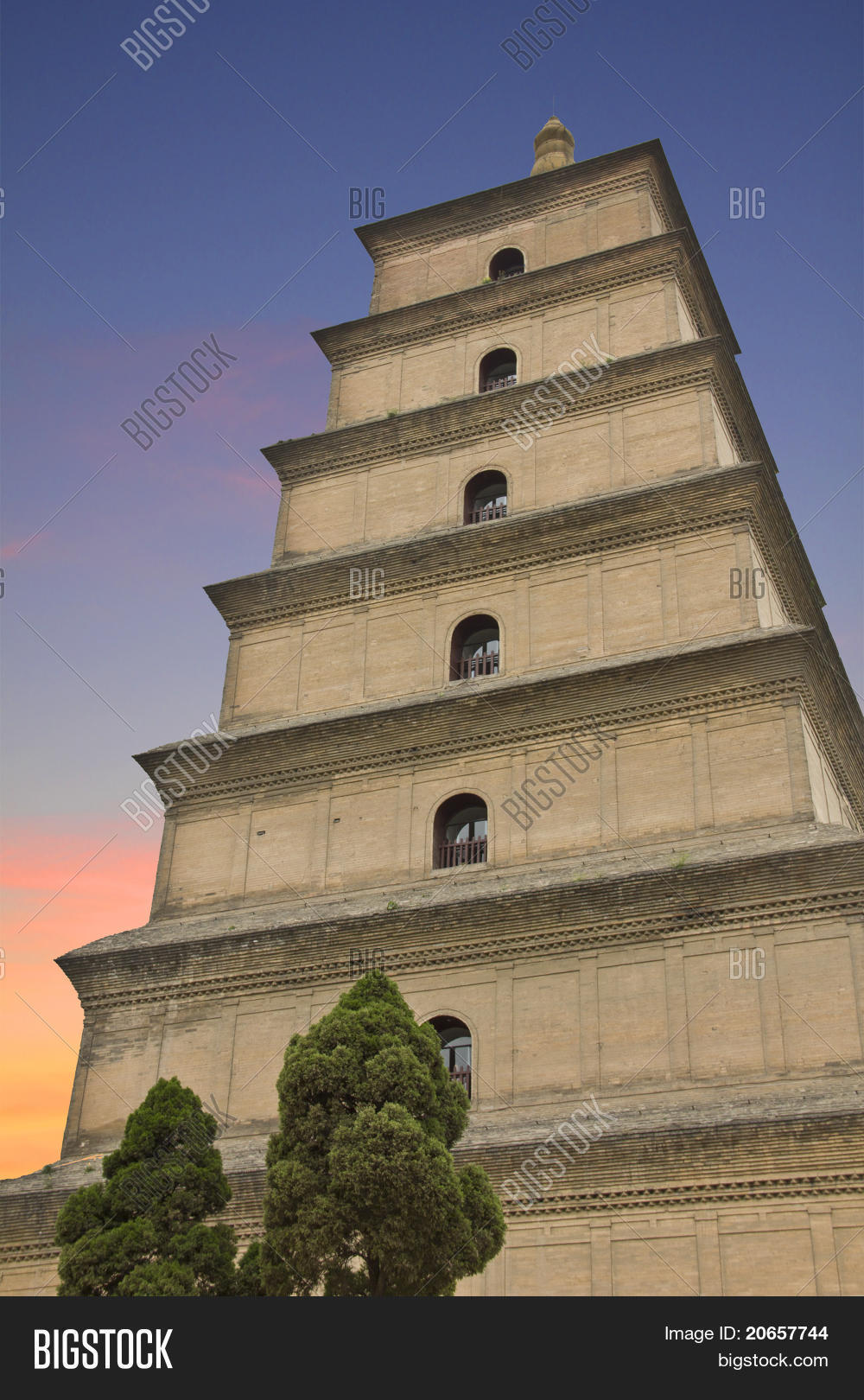 Big Wild Goose Pagoda Image & Photo (Free Trial) | Bigstock