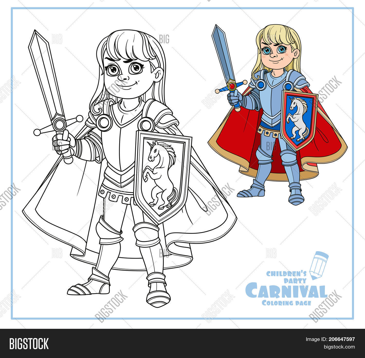 Cute Boy Knight Vector & Photo (Free Trial) | Bigstock