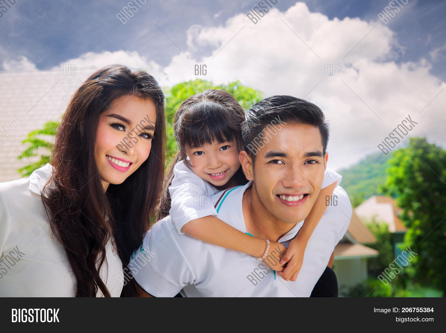 Asian Family Stand Image & Photo (Free Trial) | Bigstock
