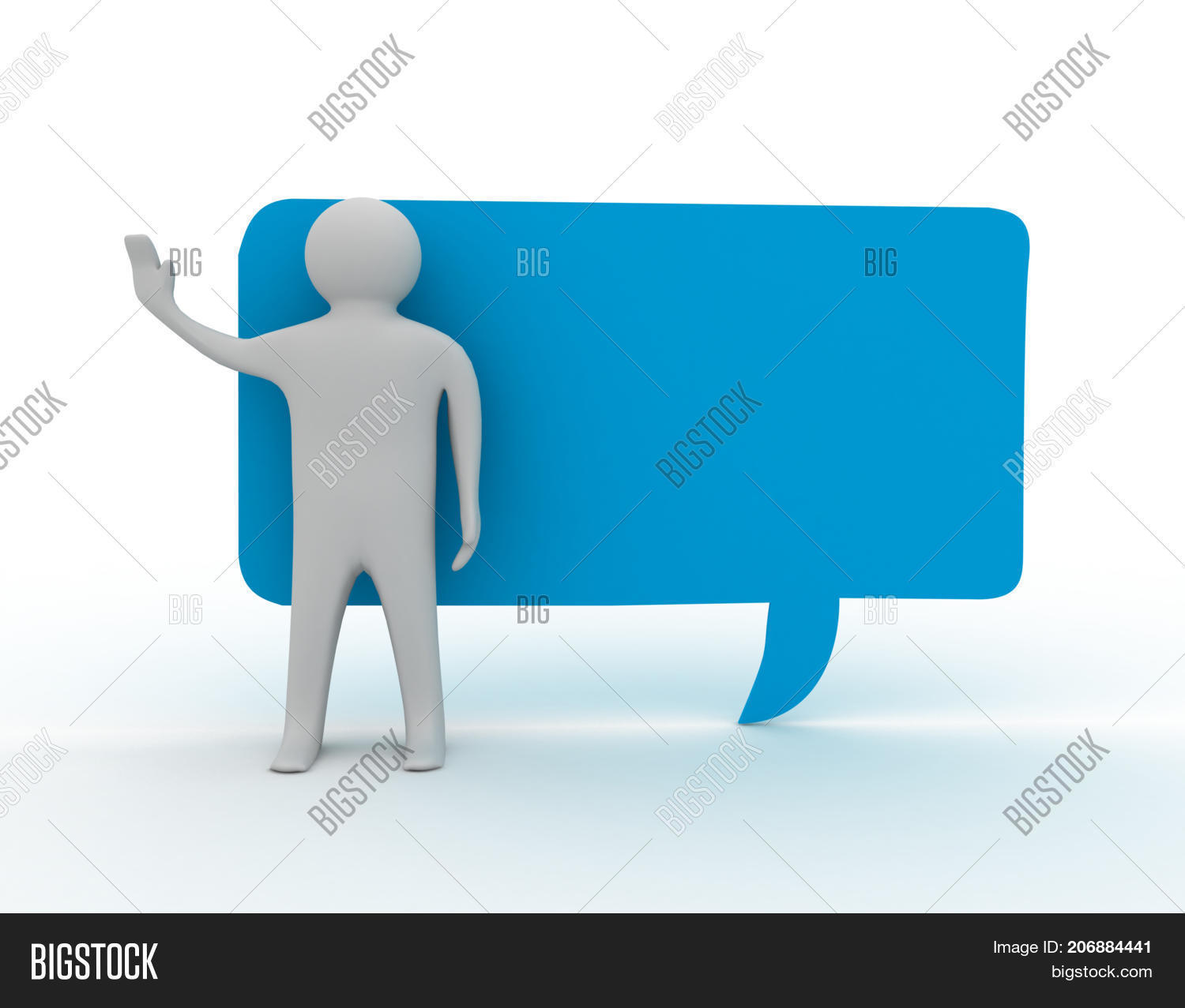 3d Man Blank Speech Image & Photo (Free Trial) | Bigstock
