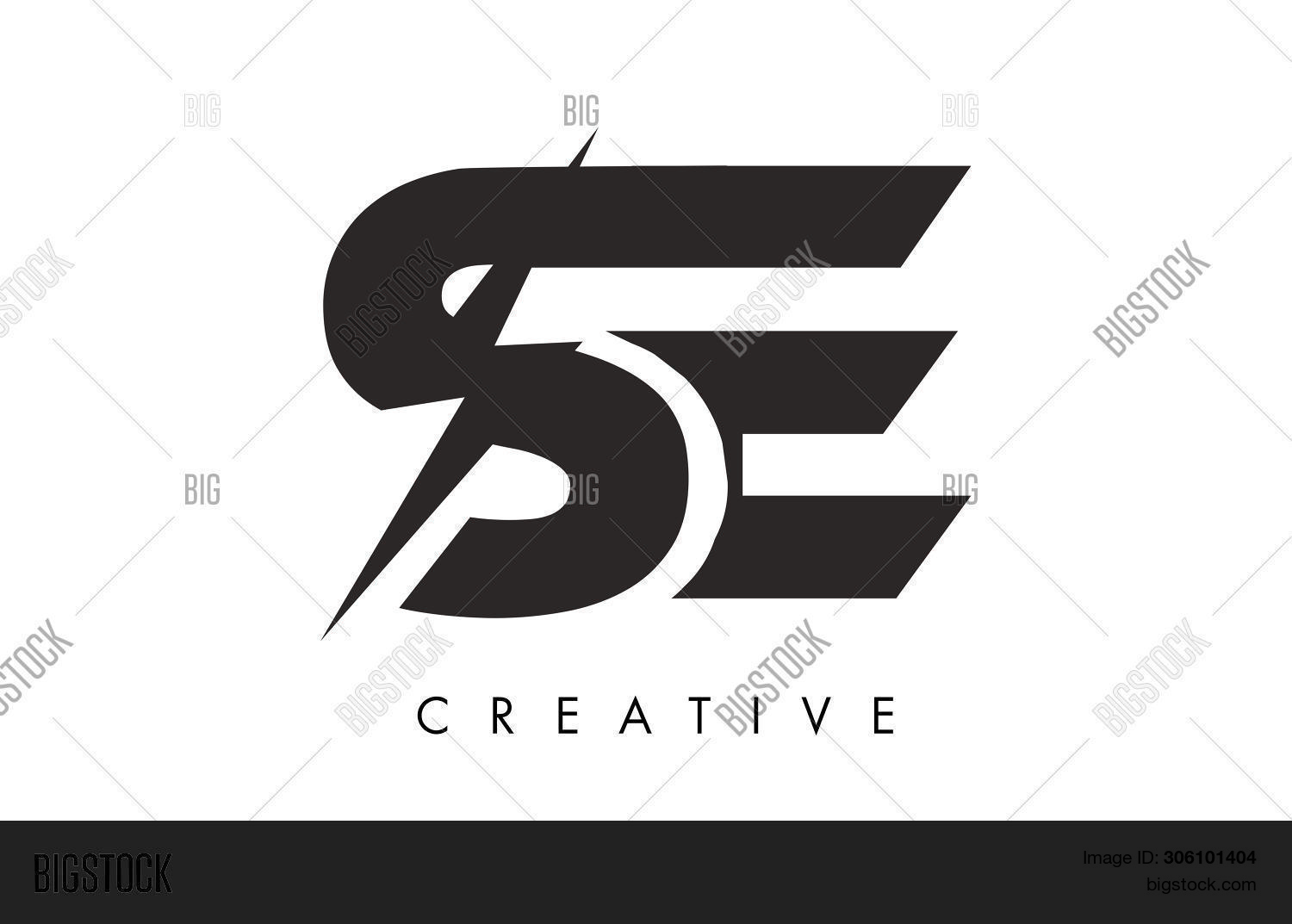 Se Letter Logo Design Vector & Photo (Free Trial) | Bigstock