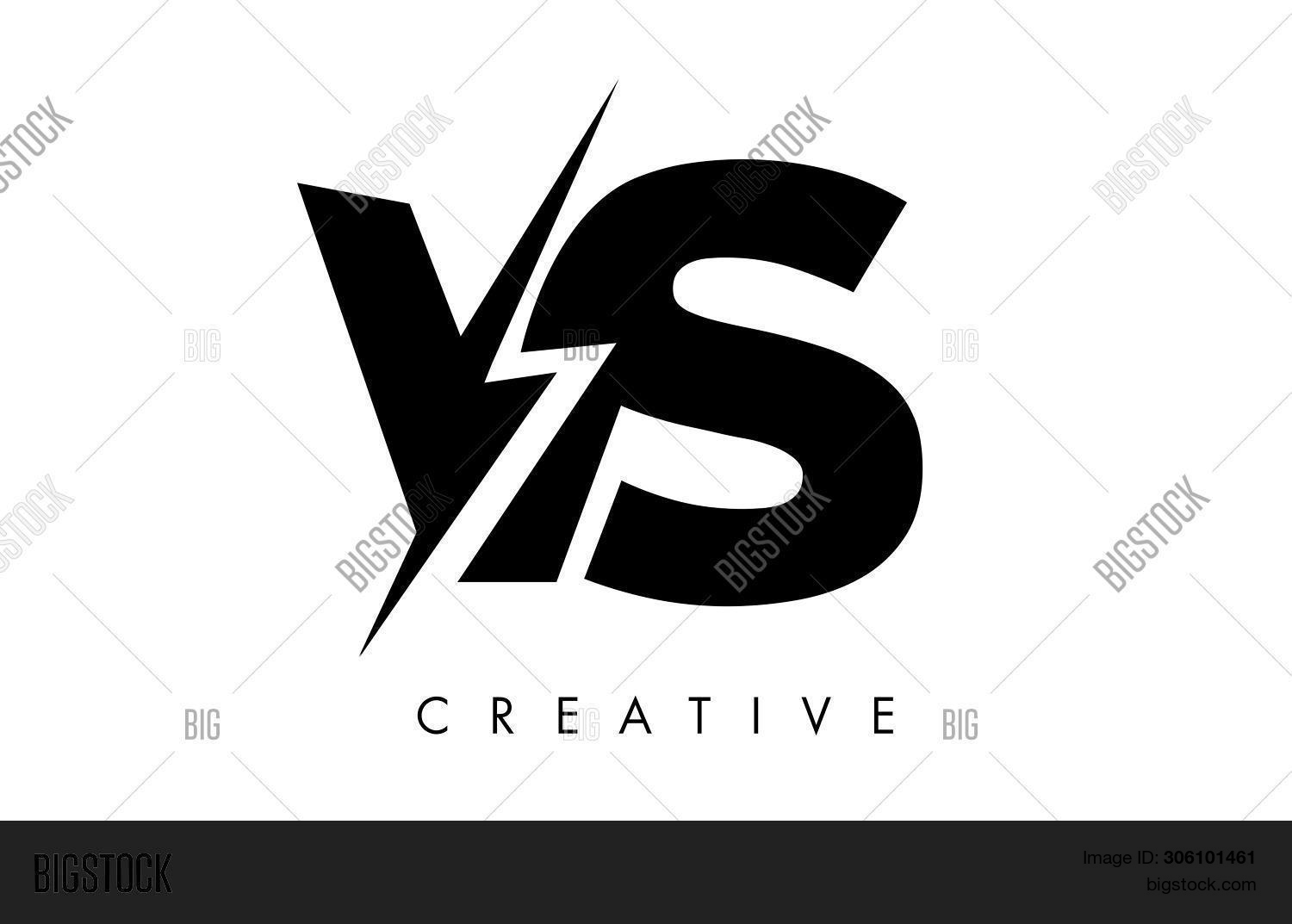 Vs Letter Logo Design Vector & Photo (Free Trial) | Bigstock