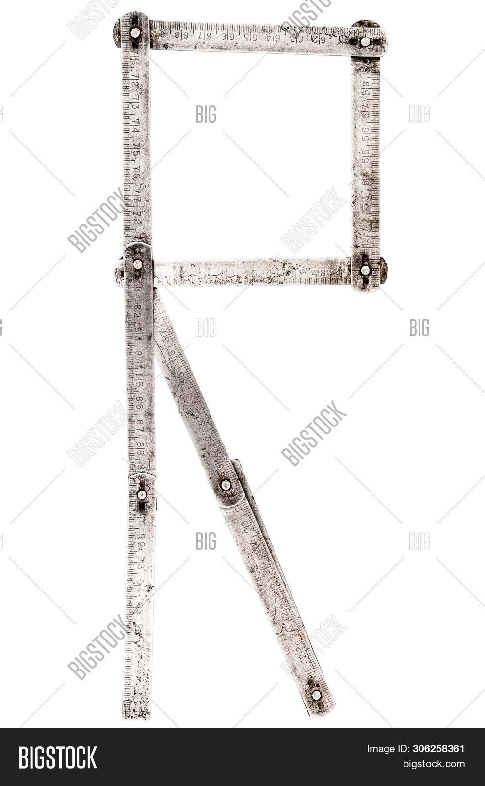 Old Iron Meter Ruler. Image & Photo (Free Trial) | Bigstock