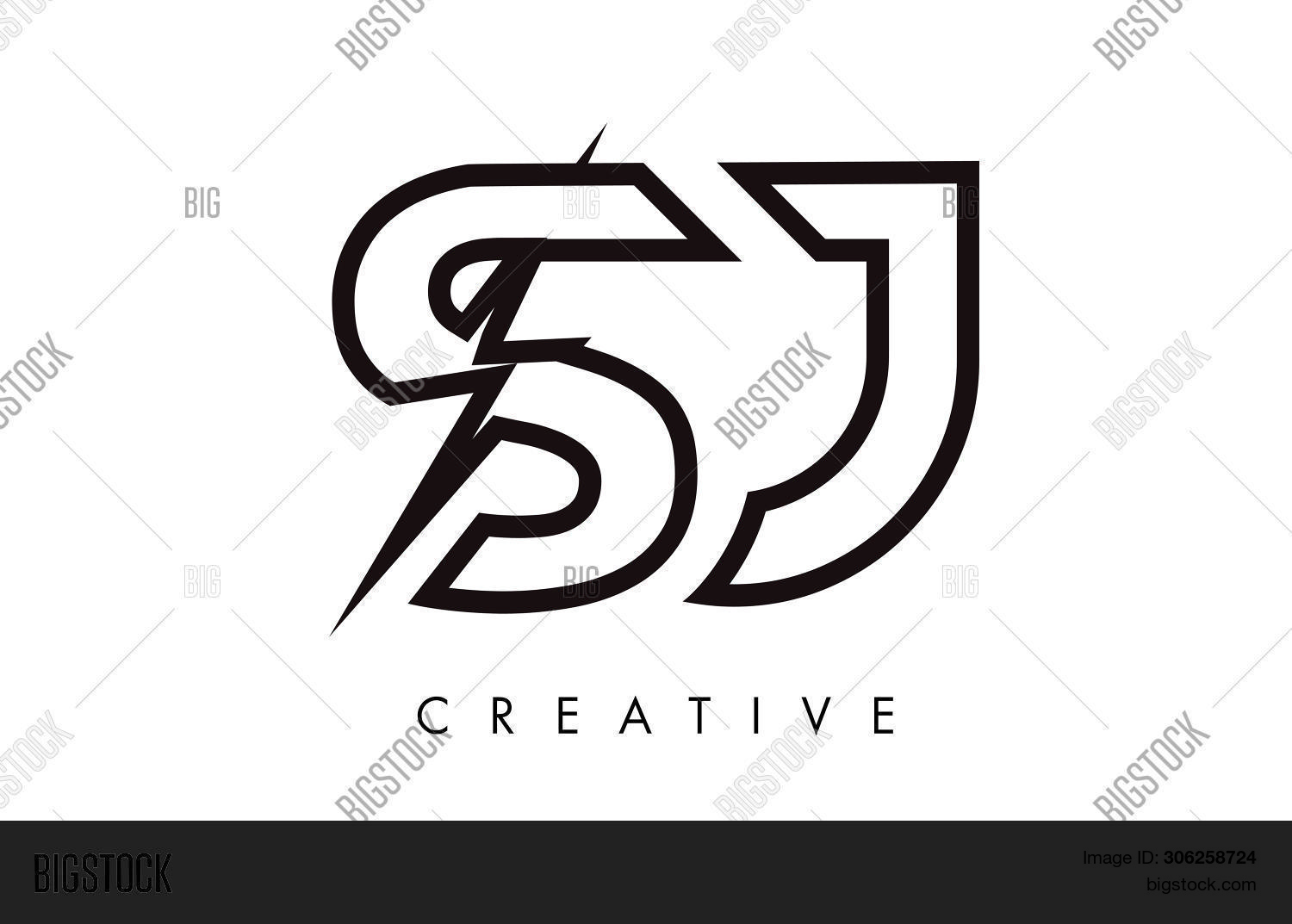 Sj Letter Logo Design Vector & Photo (Free Trial) | Bigstock