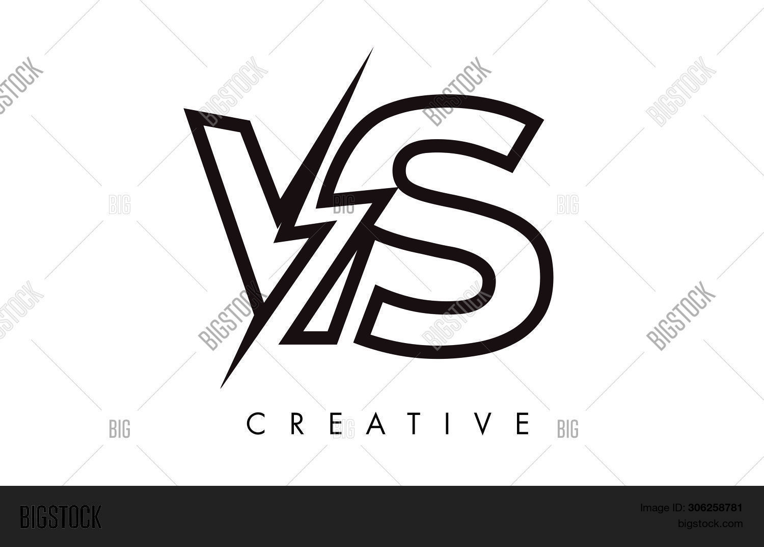 Vs Letter Logo Design Vector & Photo (Free Trial) | Bigstock