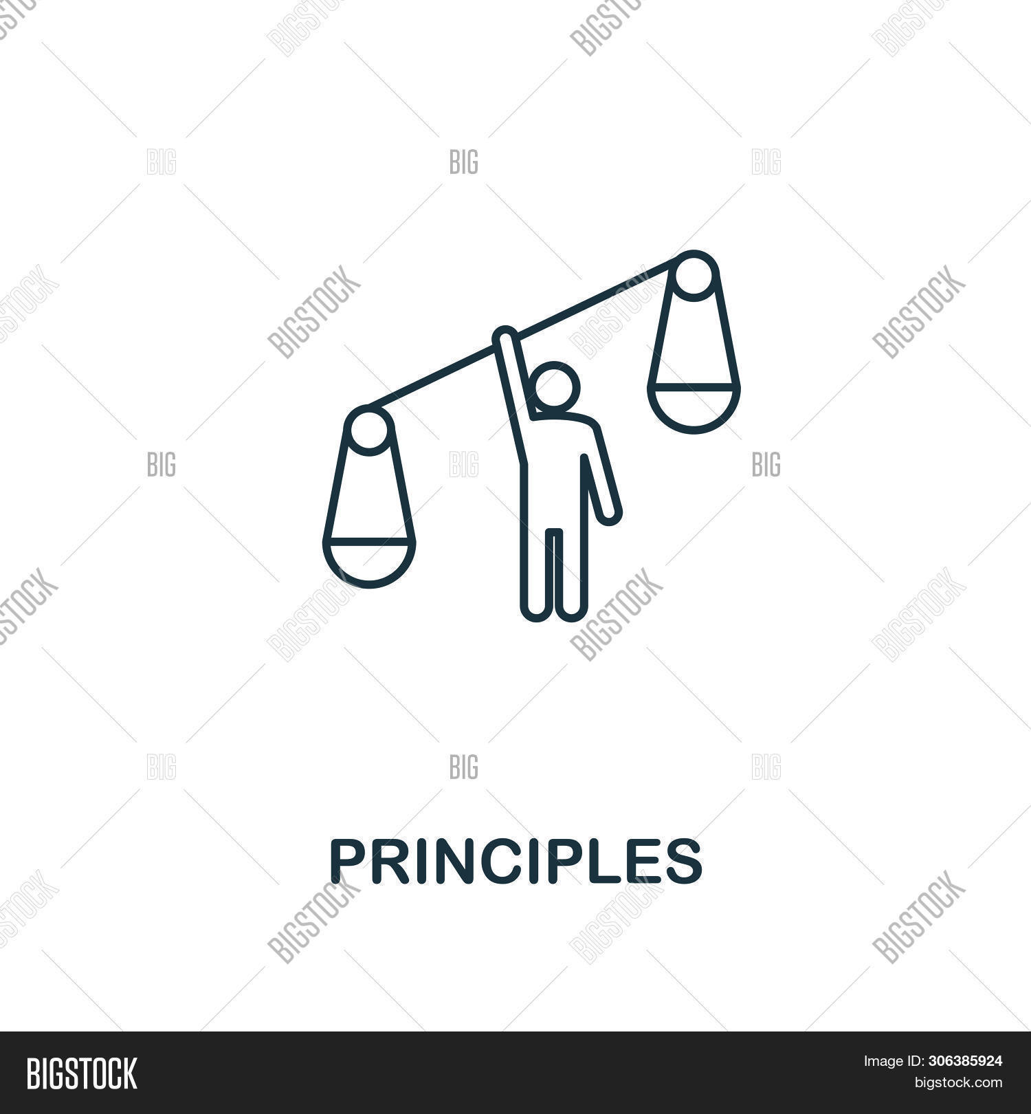 Principles Icon. Thin Image & Photo (Free Trial) | Bigstock