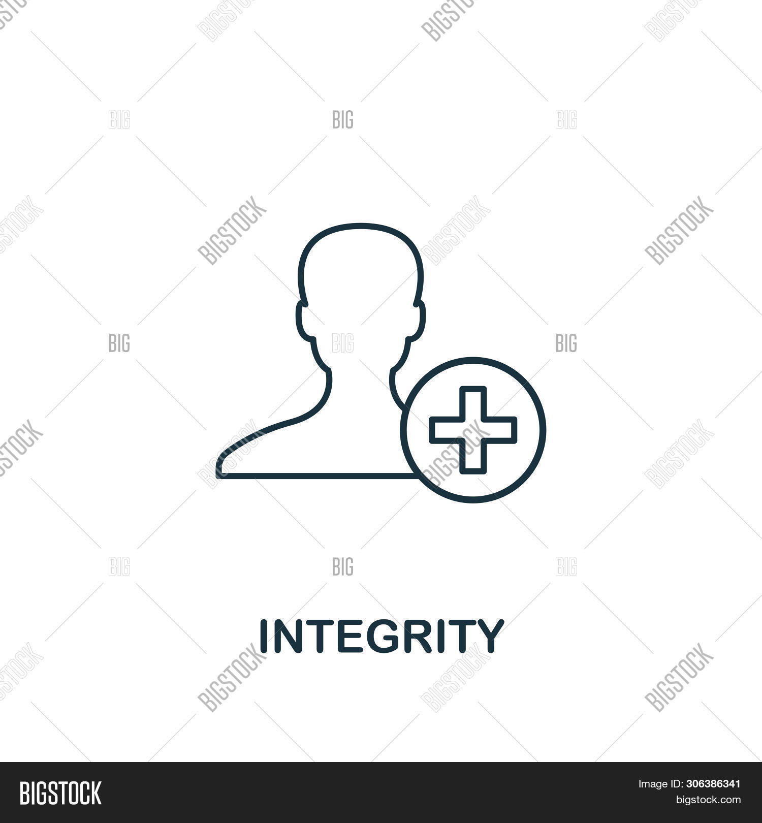 Integrity Icon. Thin Image & Photo (Free Trial) | Bigstock