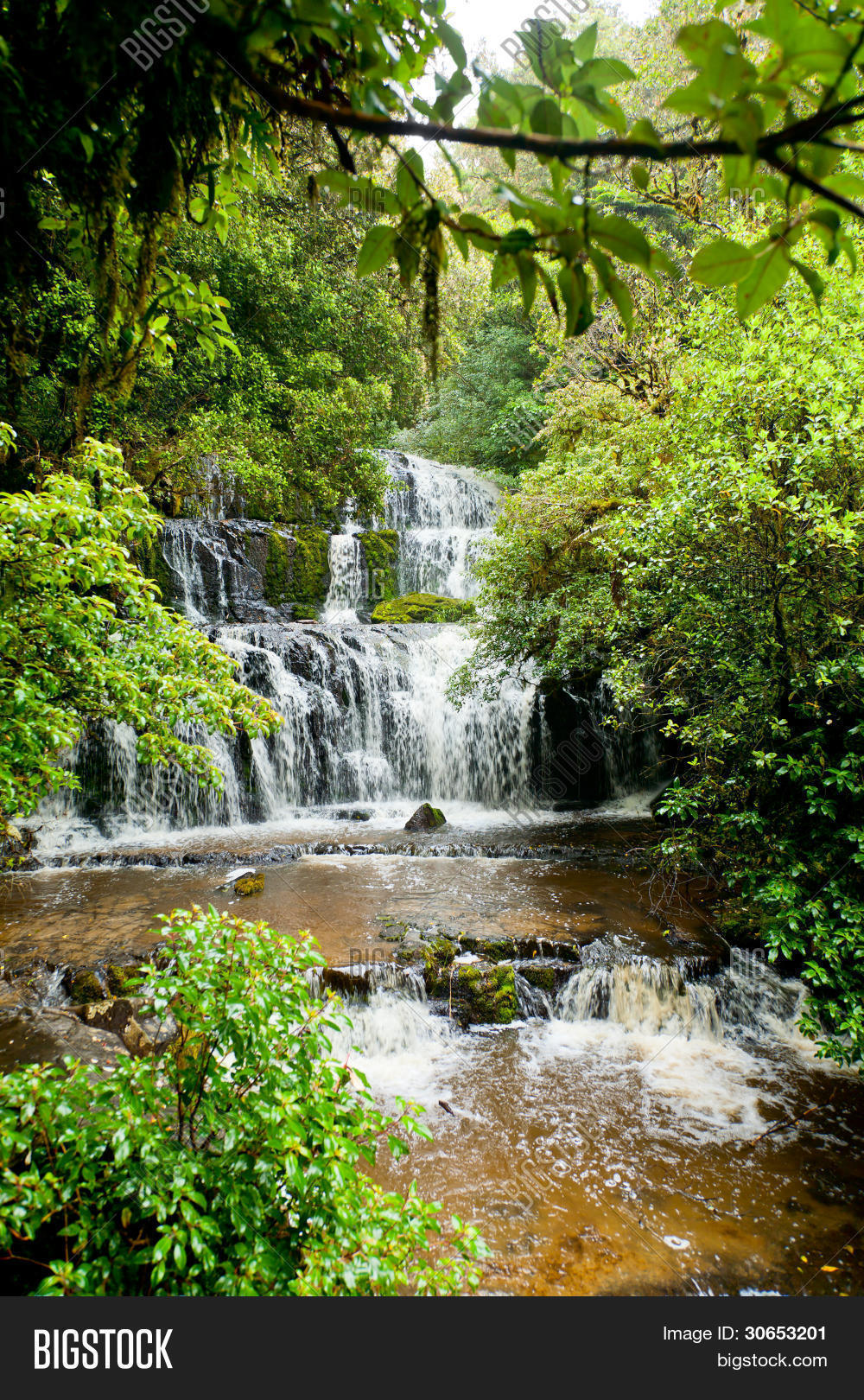 Cascading Waterfall On Image & Photo (Free Trial) | Bigstock