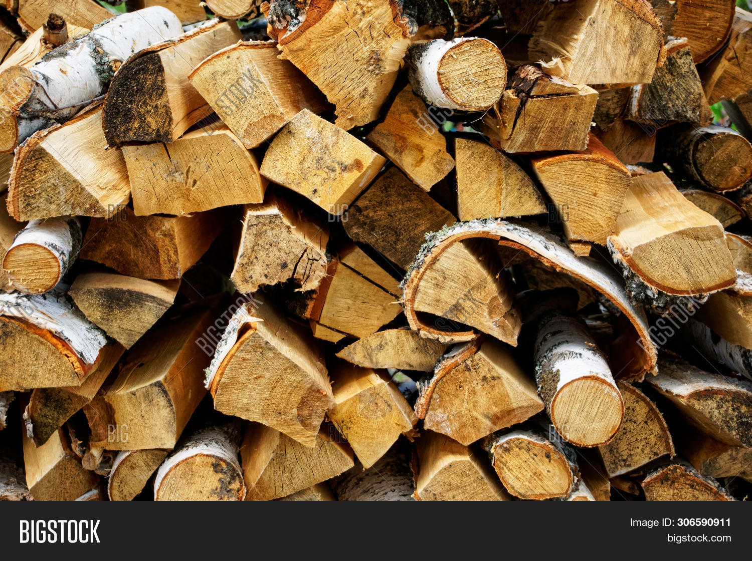 Stacked Birch Firewood Image & Photo (Free Trial) | Bigstock