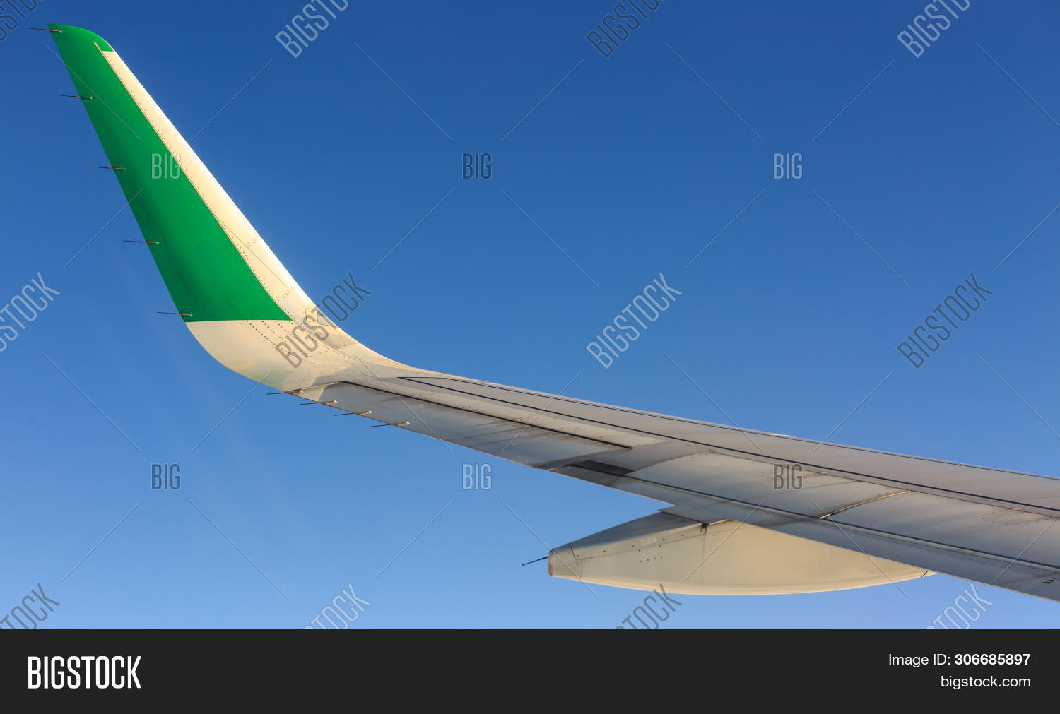 Blue Sky Wing Airplane Image & Photo (Free Trial) | Bigstock