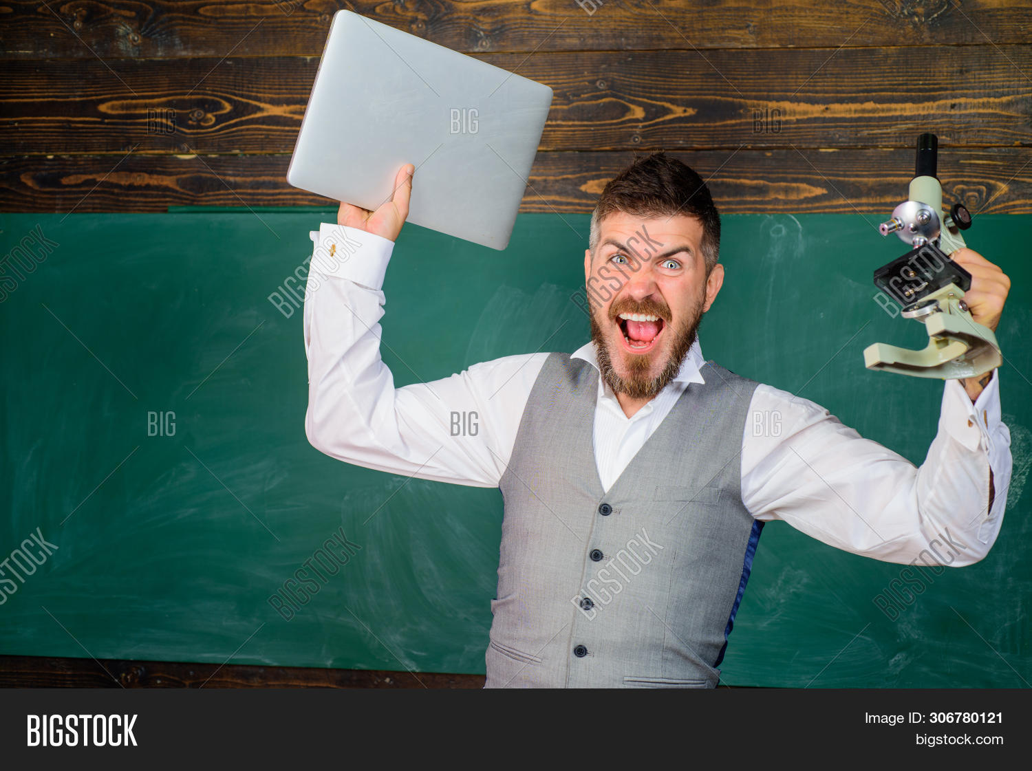 Angry Scientist Laptop Image & Photo (Free Trial) | Bigstock