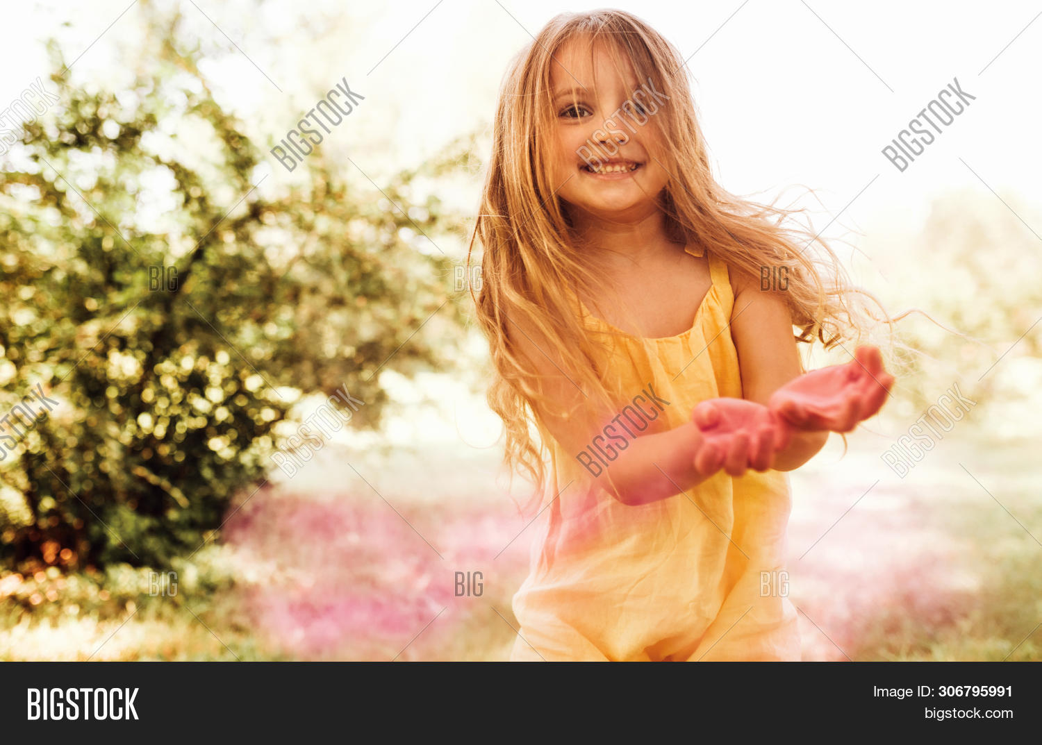 Little Girl Playing Image & Photo (Free Trial) | Bigstock