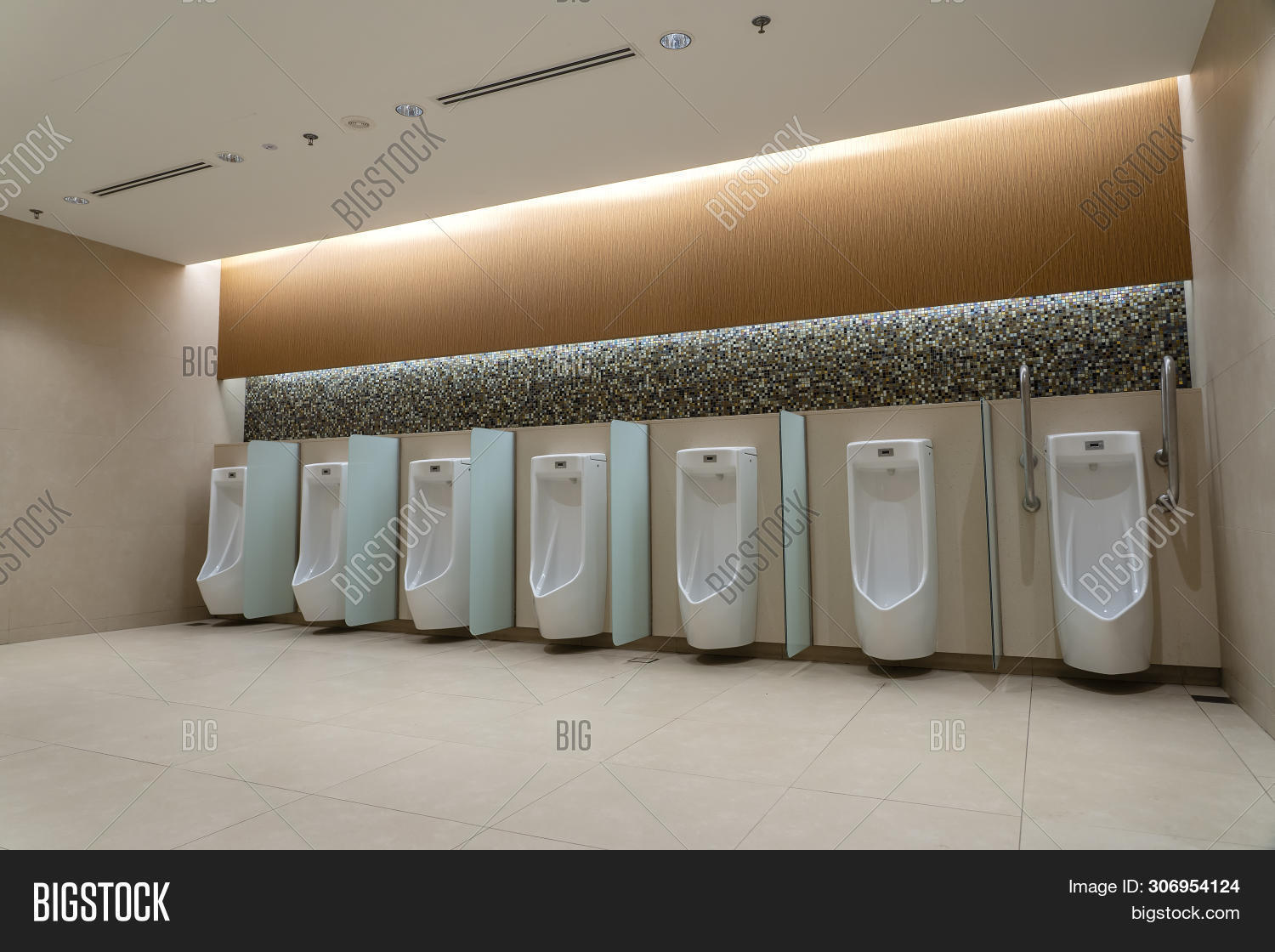 Row Urinals Tiled Wall Image & Photo (Free Trial) | Bigstock