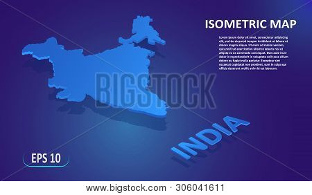 Isometric Map India. Vector & Photo (Free Trial) | Bigstock