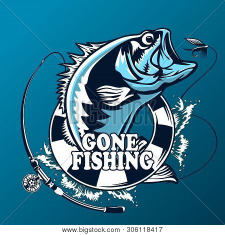 Fishing Emblem Permit Vector & Photo (Free Trial) | Bigstock