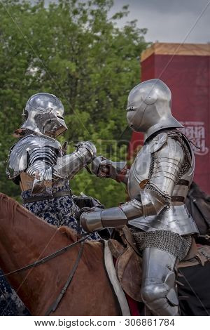Two Knights Greeting Image & Photo (Free Trial) | Bigstock