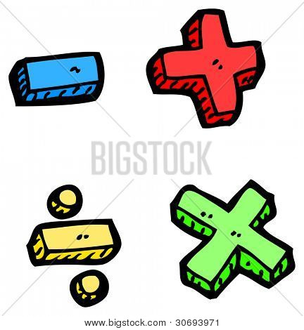 Cartoon Math Symbols Image & Photo (Free Trial) | Bigstock