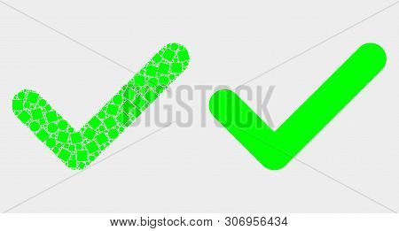 Dotted Flat Yes Tick Vector & Photo (Free Trial) | Bigstock