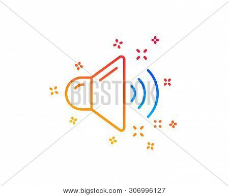 Loud Sound Line Icon Vector & Photo (Free Trial) | Bigstock