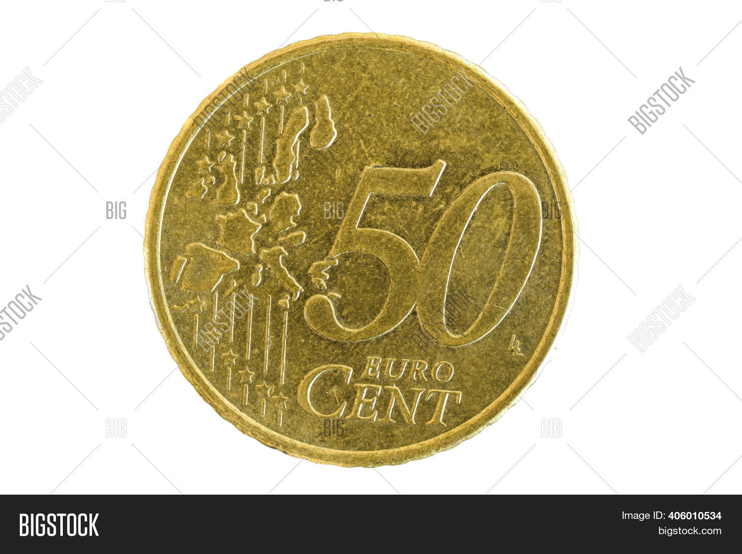 50 Euro Cent Coin On Image & Photo (Free Trial) | Bigstock