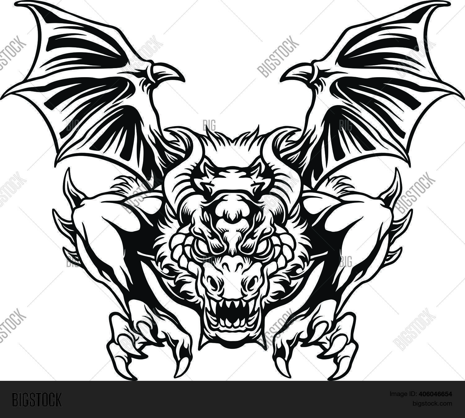 Angry Dragon Attack Vector & Photo (Free Trial) | Bigstock