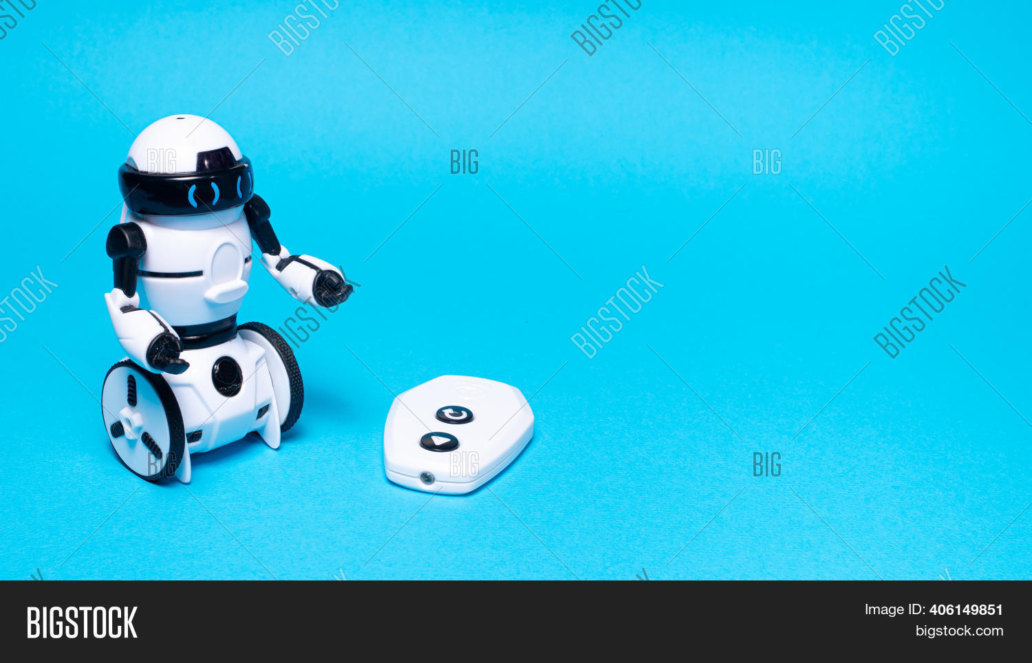 Robot On Blue Image & Photo (Free Trial) | Bigstock