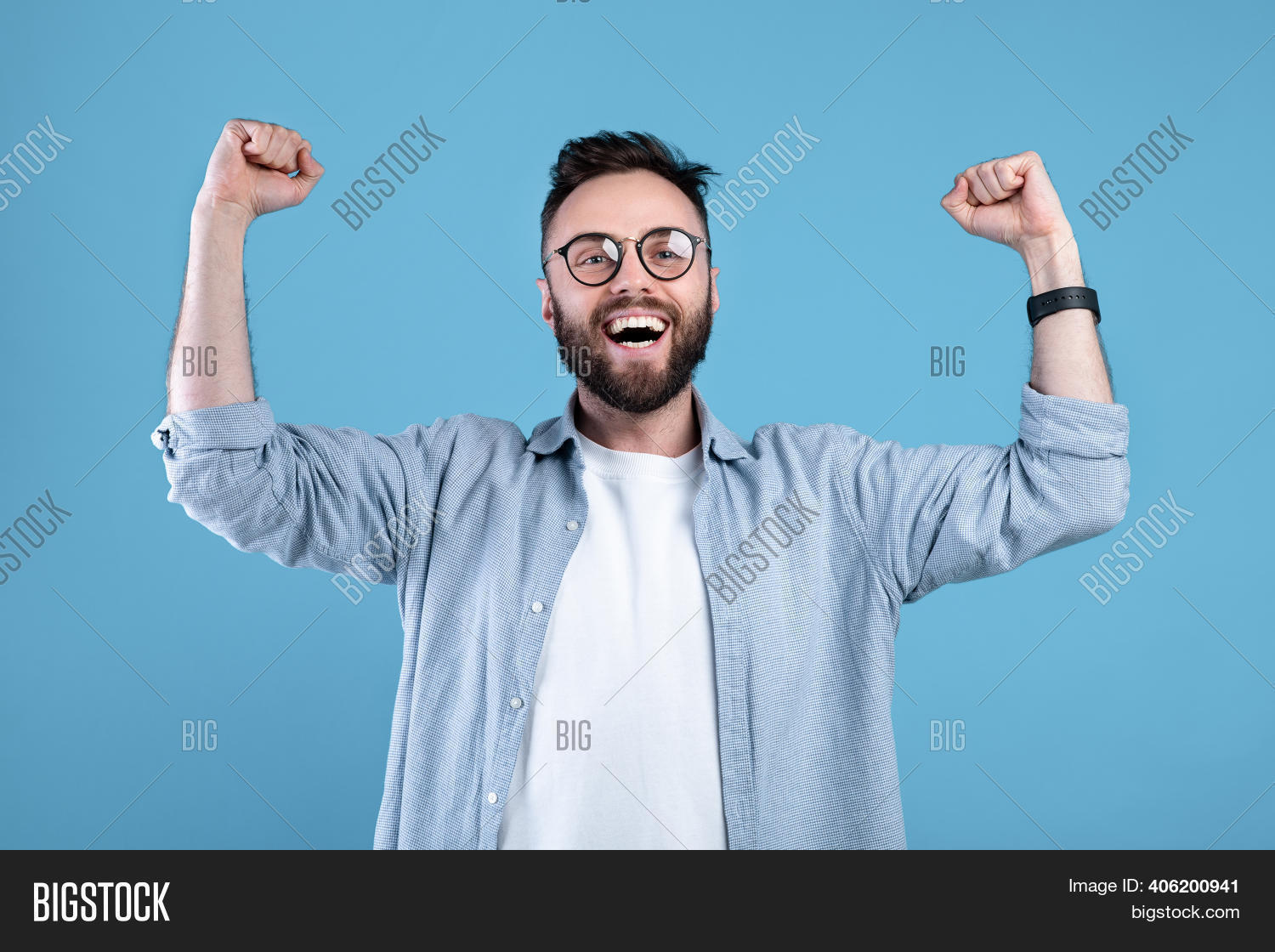 Overjoyed Bearded Guy Image & Photo (Free Trial) | Bigstock