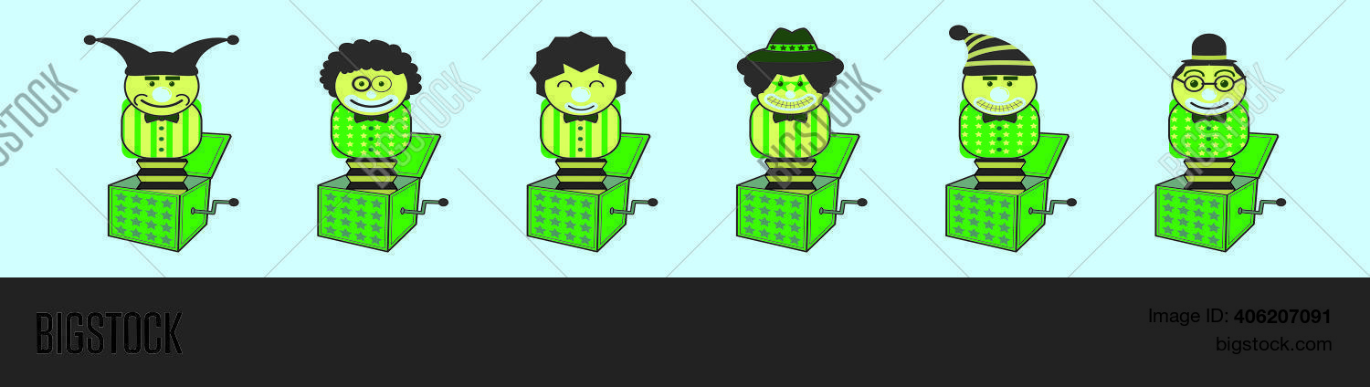 Set Jack Box Cartoon Vector & Photo (Free Trial) | Bigstock