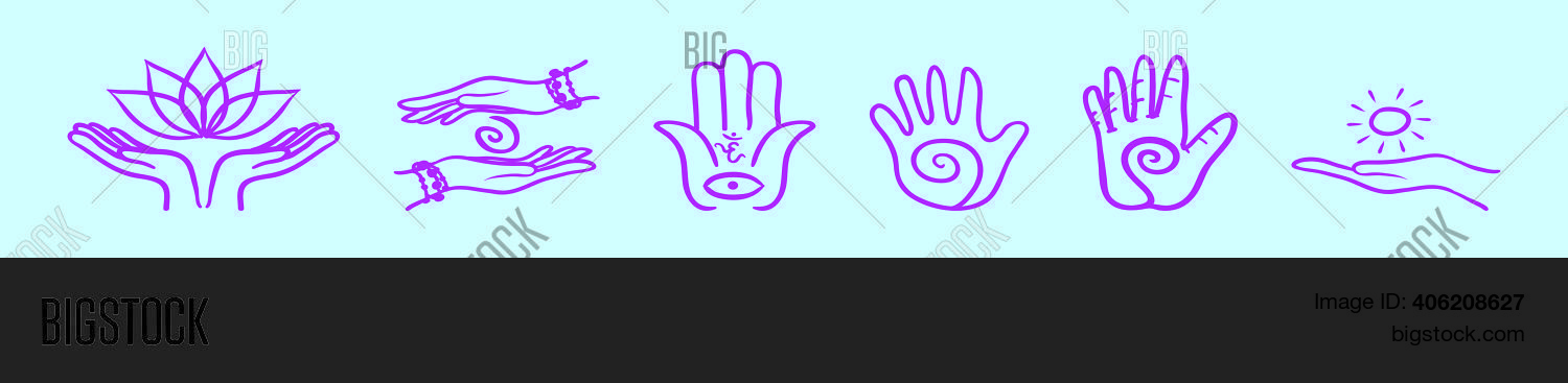 Set Healing Hand Vector & Photo (Free Trial) | Bigstock