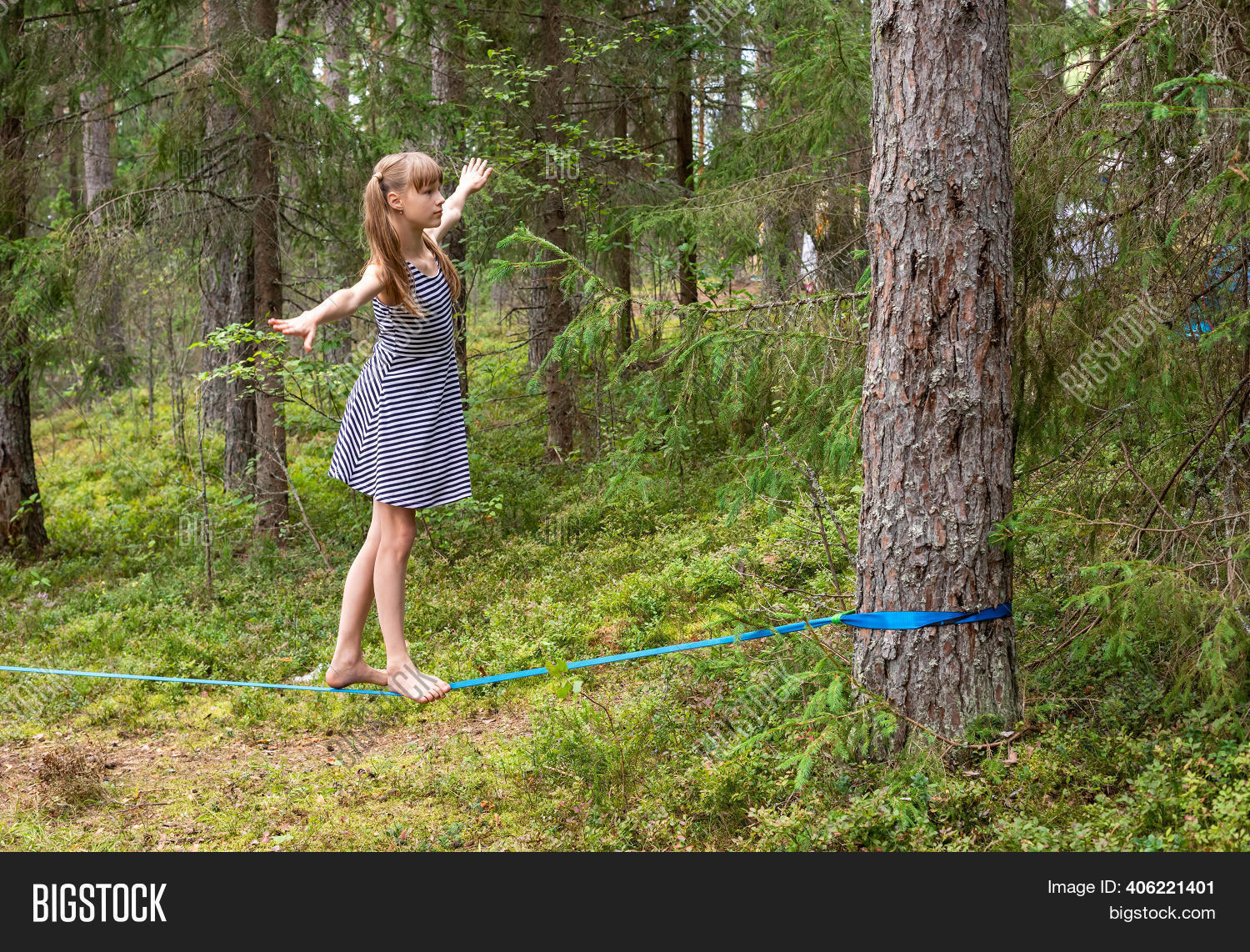 Tween Girl Balancing Image & Photo (Free Trial) | Bigstock